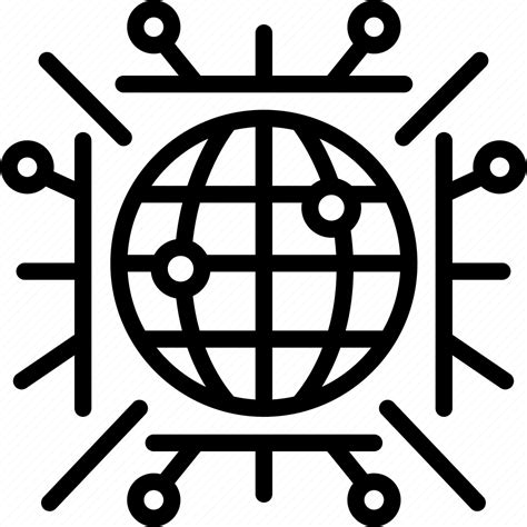 Cyberspace Digital Network Connection Internet Icon Download On