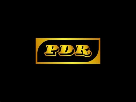 Premium Vector A Black And Gold Logo For The Pdr