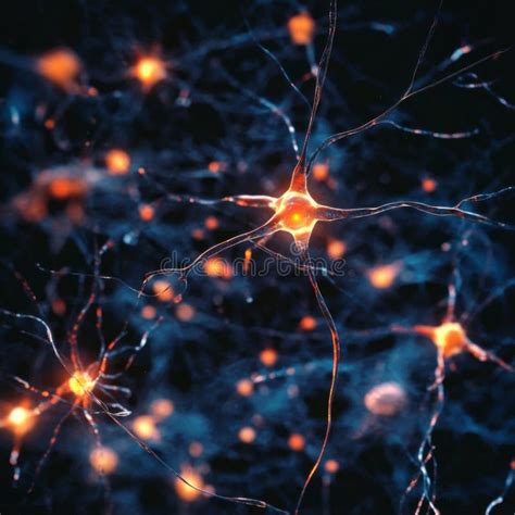 Glowing Neural Network Connections And Neural Activity Visualization In