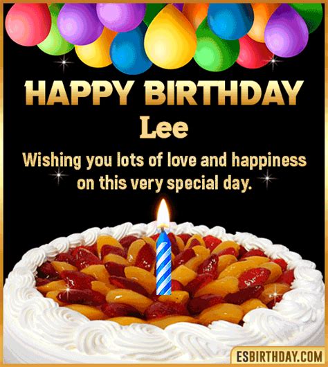 Happy Birthday Lee  🎂 Images Animated Wishes【28 S】