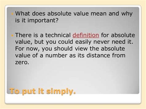 Absolute Value Tutorial