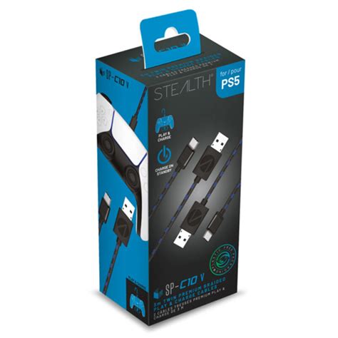 Stealth Sp C10 V 3m Twin Play And Charge Cables For Ps5 Video Games