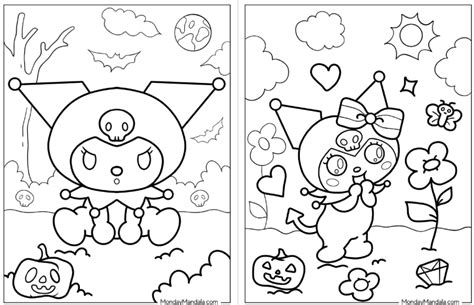 시나모롤 쿠로미 색칠공부 도안 20종 무료 다운로드 네이버 블로그