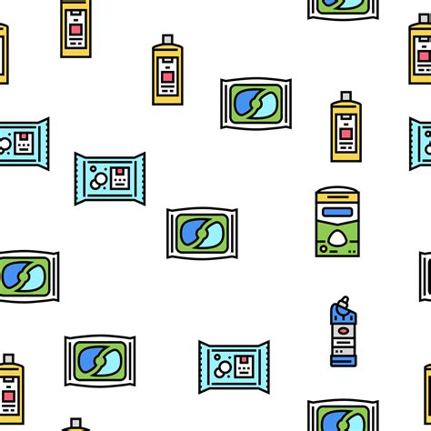 Detergent Organic Laundry Soap Vector Seamless Pattern 10142335 Vector