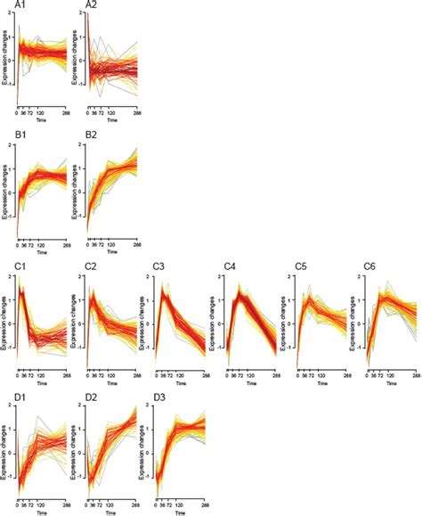 temporal expression patterns exposed by soft clustering of