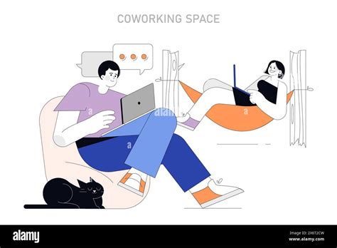 Coworking Space Concept Casual And Collaborative Remote Work