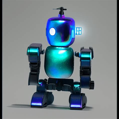 Phantasmal Iridescent Robot Graphic · Creative Fabrica