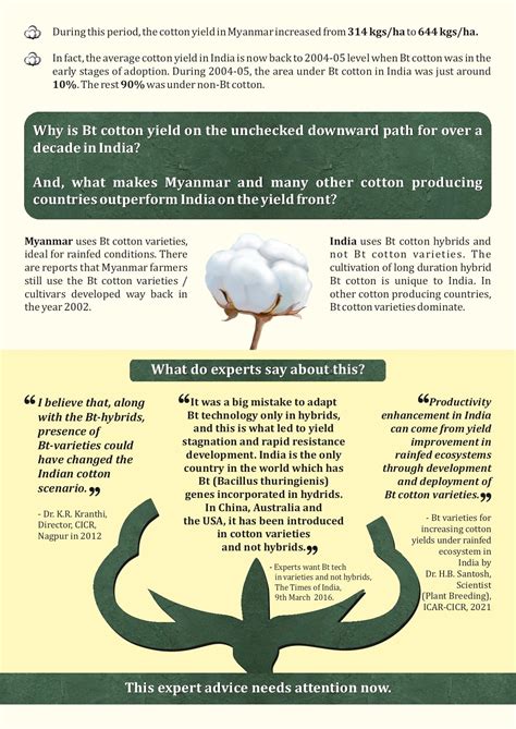 India Alarming Decline In Bt Cotton Yield Facts And Solutions