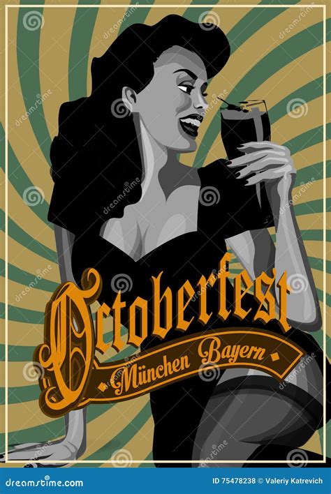 Sexy Girl Waitress Comic Cartoon Pop Art Retro Vector Drawinga Vector