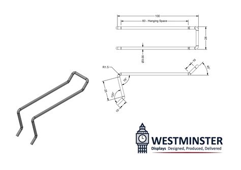 Mesh Grid Euro Hook Pack Of 10 Westminster Wire Shop Display Stands