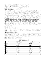 Experimental Study On Magnetism And Electricity Course Hero