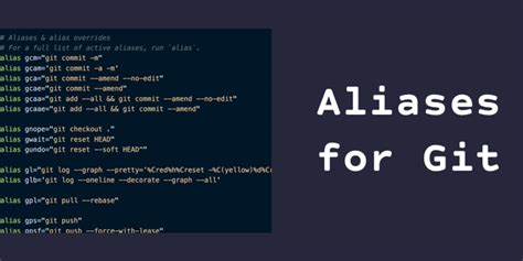 Using Aliases To Speed Up Your Git Workflow Dev Community