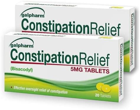2 X 20 Tablet Constipation Relief Fast Acting 5mg Bisacodyl For