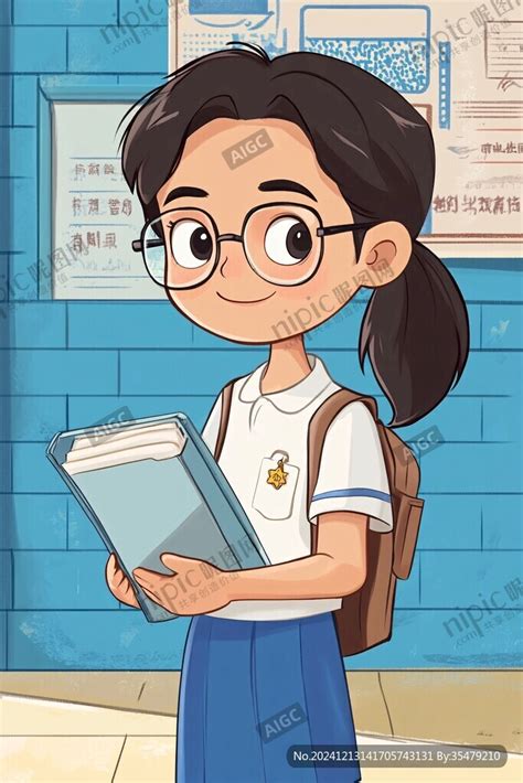 Ai创作图学习认真看书的学生 图书馆儿插 认真看书的女孩 看书知识学生读书图片 学法读本插画 课本插画 插画女孩教育文化 学院系列插画 卡通