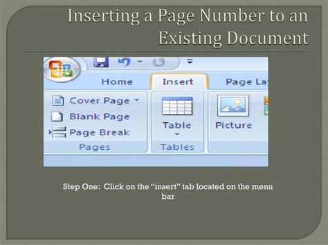 PPT How To Insert Page Numbers In A Word Document PowerPoint Presentation ID