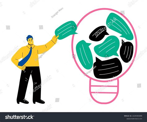 Businessman Discover Solution Ideation Brainstorming Gather Stock