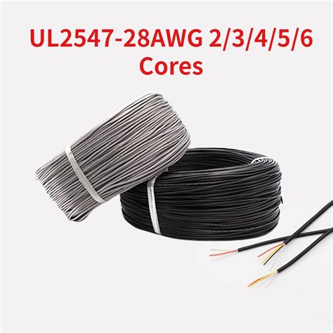 50meters Ul2547 Signal Shielded Cable 28awg 2 3 4 5 6 Cores Pvc