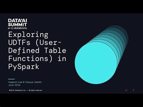 free video exploring udtfs and polymorphism in pyspark from databricks
