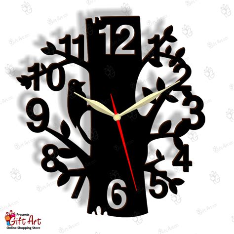 T Art Woodpecker Clock Wooden Wall Clock 3d Modern Clock Laser