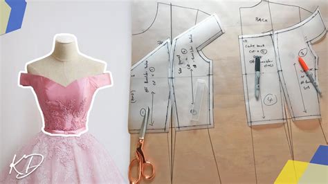 Off Shoulder Bodice Pattern Tutorial Kim Dave Youtube