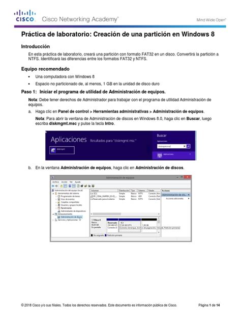 Create A Partition In Windows 8 Pdf Ventana Informática Windows 8