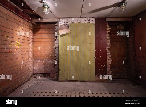 Execution Chamber With Marked Bullet Holes At Corner House Occupation
