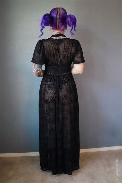 Spiderweb Mesh Kimono Dress Vampirefreaks
