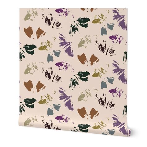 Moths In Flight L Wallpaper Spoonflower