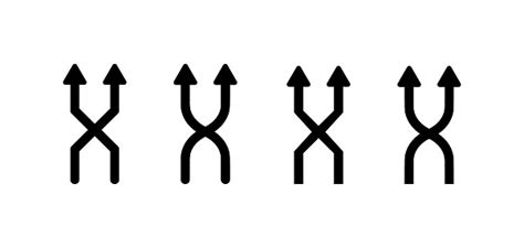 Cross Arrows Icons Arrows Set Linear Style Vector Icons Stock