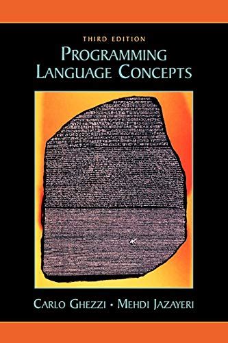Programming Language Concepts Ghezzi Carlo Jazayeri Mehdi