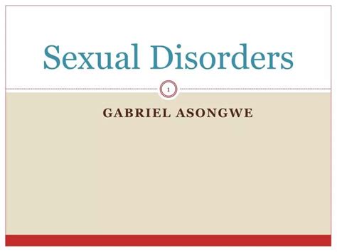 Ppt Sexual Disorders Powerpoint Presentation Free Download Id1974437