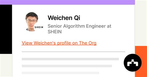 Weichen Qi Senior Algorithm Engineer At Shein The Org