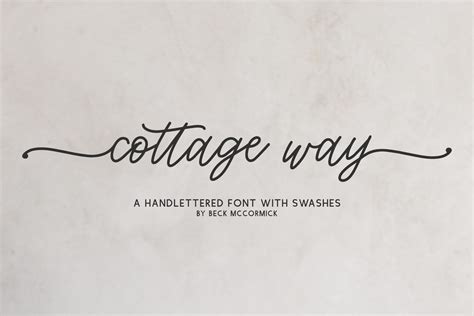 Cottage Way Script Beck McCormick Font Designer