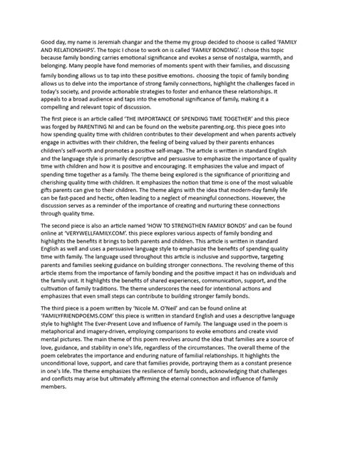 English Oral Sba Pdf Psychological Concepts Behavioural Sciences