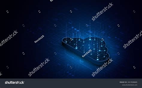 Cloud Computing Technology Concept Mass Storage Stock Vector Royalty
