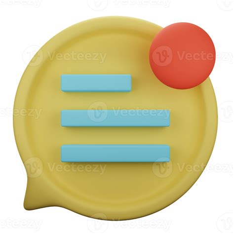 Chat Notification 3d Icon Illustration 22187232 Png