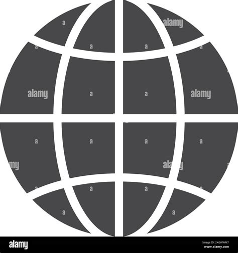 Globe Black Icon World Symbol Earth Sign Stock Vector Image And Art Alamy
