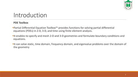 Presentation On Matlab Pde Toolbox Pptx Physics Science