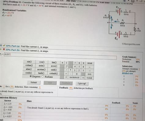 Solved Please Read I Need Help Finding I2 I1 Was Correct