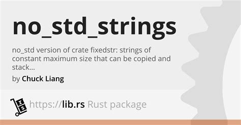 Nostdstrings — Rust 库 Librs