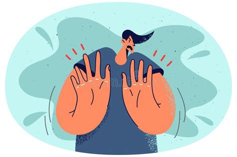 Decisive Man Show No Gesture Stock Vector Illustration Of Adult Reject 356099389