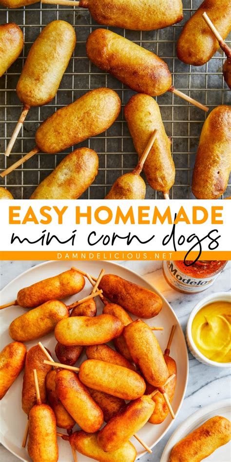 Easy Homemade Mini Corn Dogs Mini Corn Dogs Damn Delicious Corndog