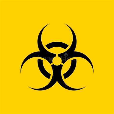 Toxisch Symbool Teken Van Gevaar Van Covid19 Stralingspictogram