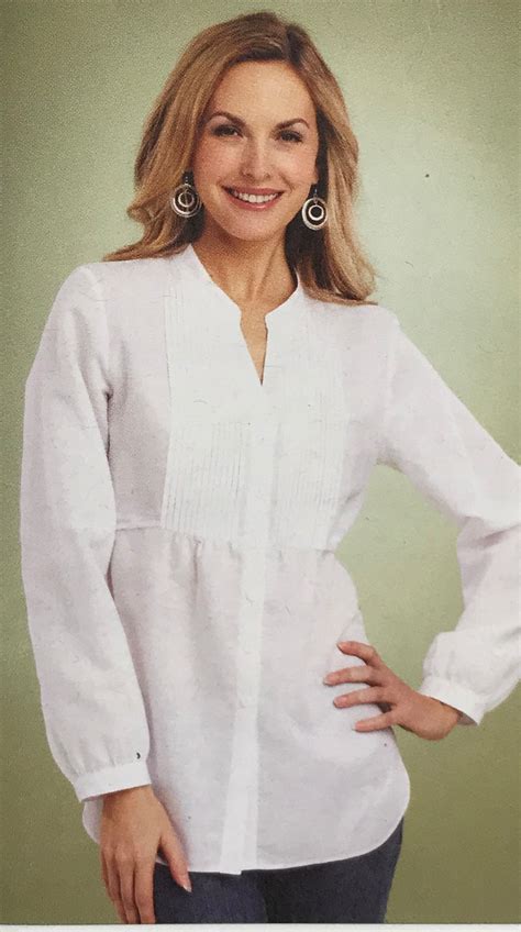 Kwik Sew 3849 Ladies Blouse Pattern Pin Tuck Bodice Shirt Etsy