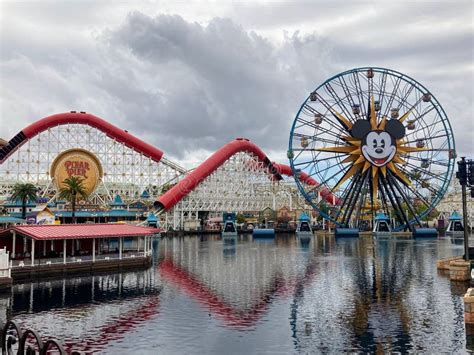 A View Of The Incredicoaster At Pixar Pier On A Spring Day At
