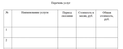 Перечень платных услуг образец и бланк