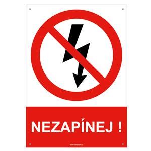 NEZAPÍNEJ bezpečnostní tabulka s dírkami plast A mm AAAkalendarze pl