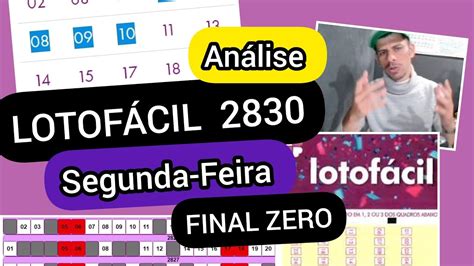 Análise para Lotofácil Final Zero YouTube