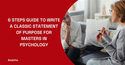 6 Steps Guide To Write A Classic Statement Of Purpose For Masters In Psychology Ambitio