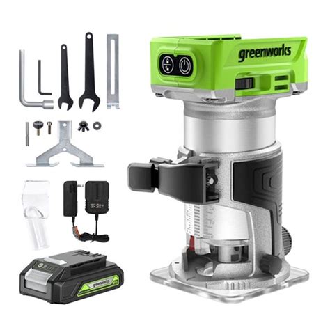 Toupie Compacte Sans Fil Greenworks 24V Sans Balais Batterie 2Ah Et